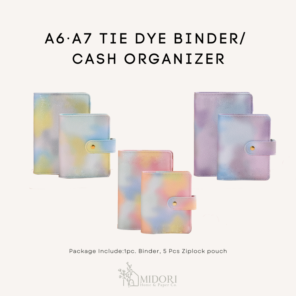 A6/A7 Tie Dye Binder/Cash Organizer + 5 Ziplock | Shopee Philippines