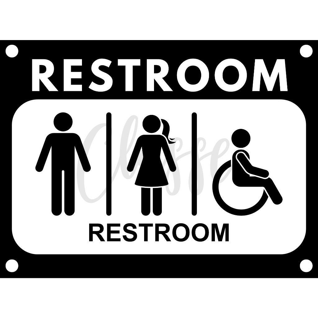 TOILET/RESTROOM LAMINATED WARNING RESTROOM SIGNAGES A4/5R SIZE 180GSM ...