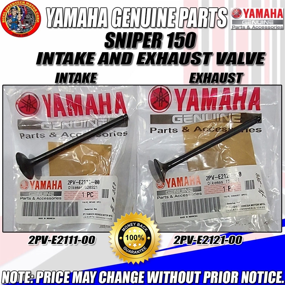 SNIPER 150 INTAKE & EXHAUST VALVE (YGP) (GENUINE: 2PV-E2111-00, 2PV ...