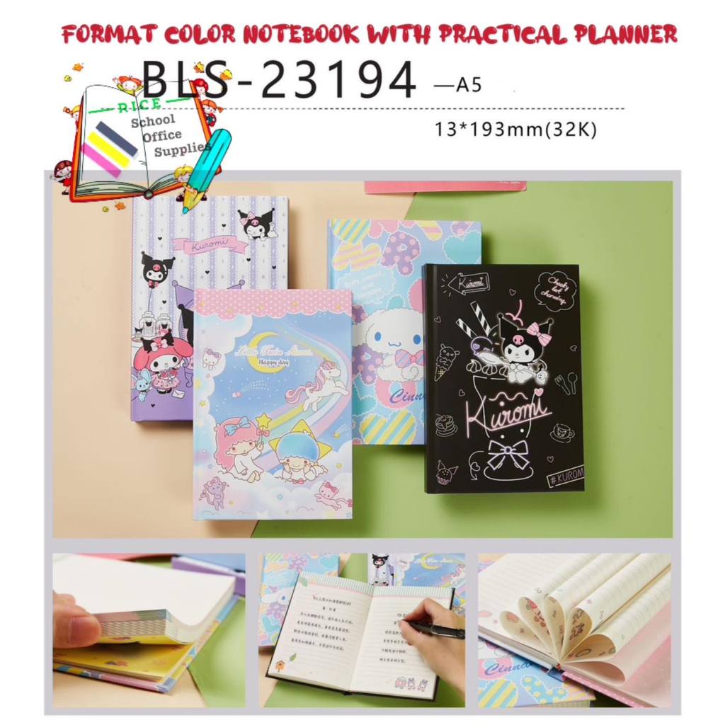 (BLS-23194) Cute cartoon hardcover multi-format color notebook with ...