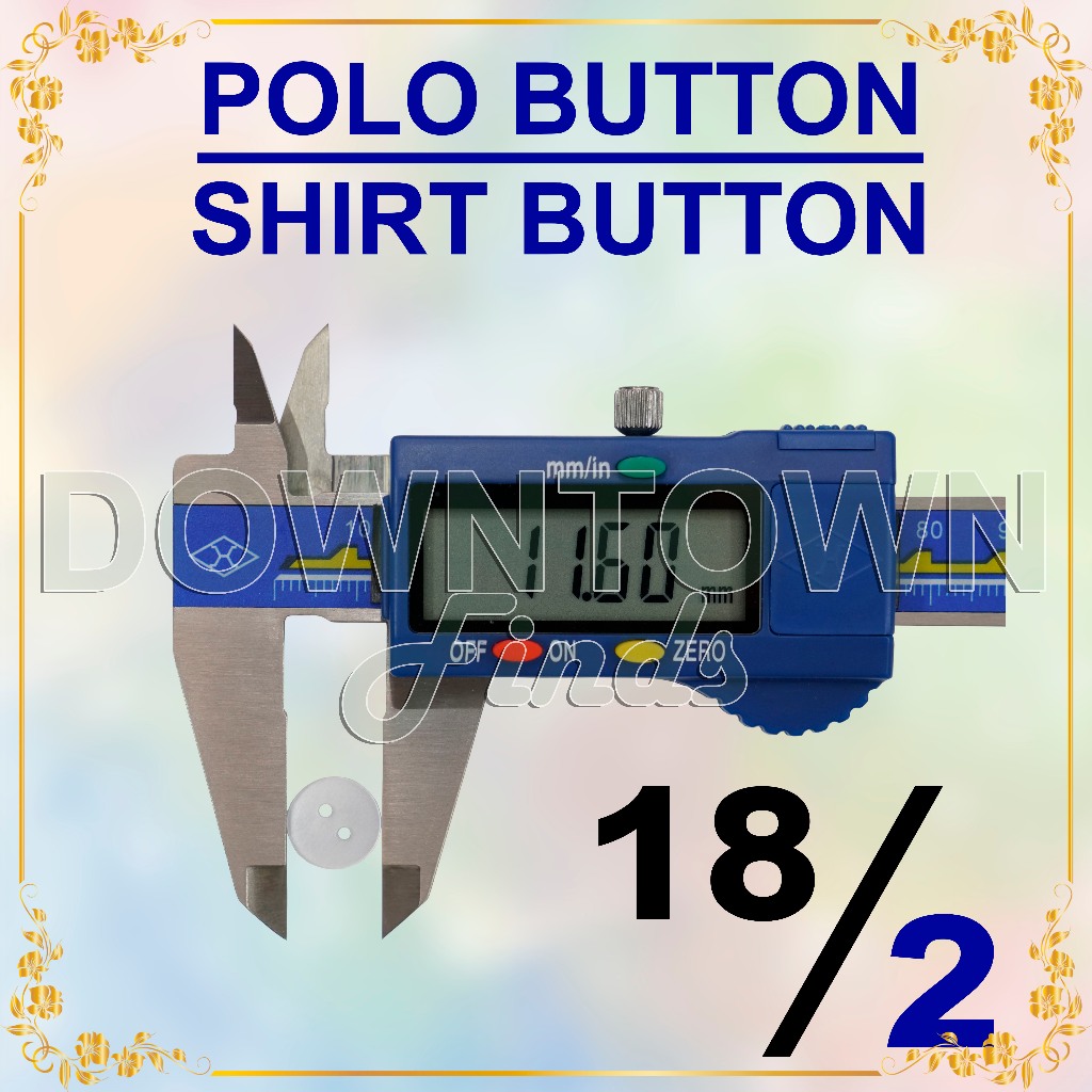 Shirt Polo Buttons Bluish White (18L & 20L) (11 & 12 mm) (2 or 4 holes ...