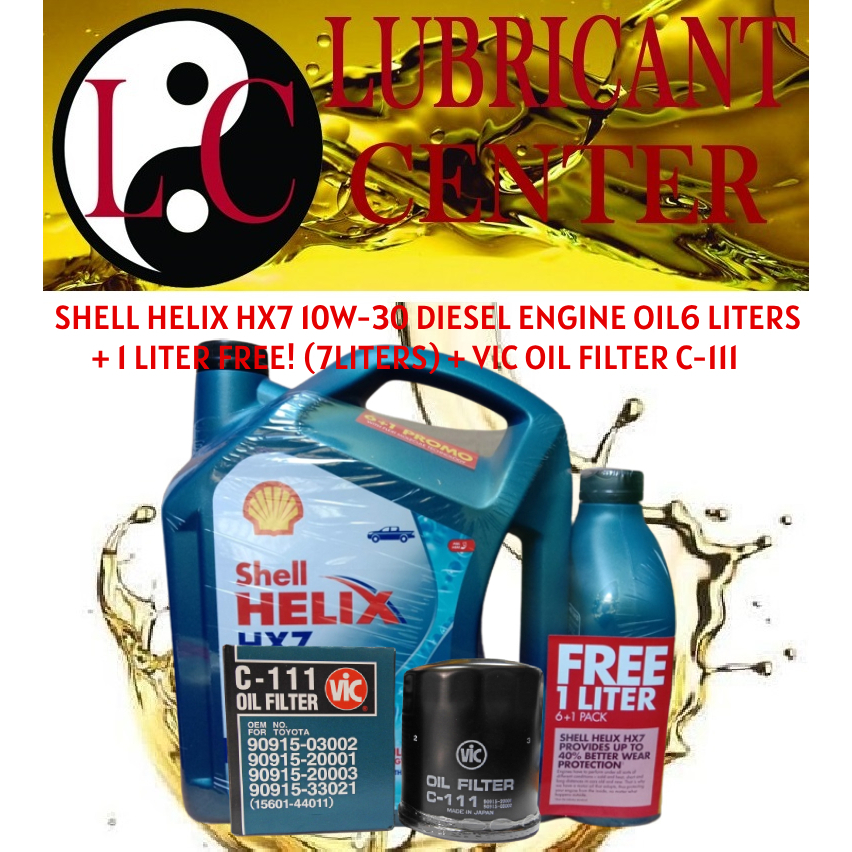 SHELL HELIX HX7 10W-30 DIESEL ENGINE OIL 6 LITERS + 1 LITER FREE ...