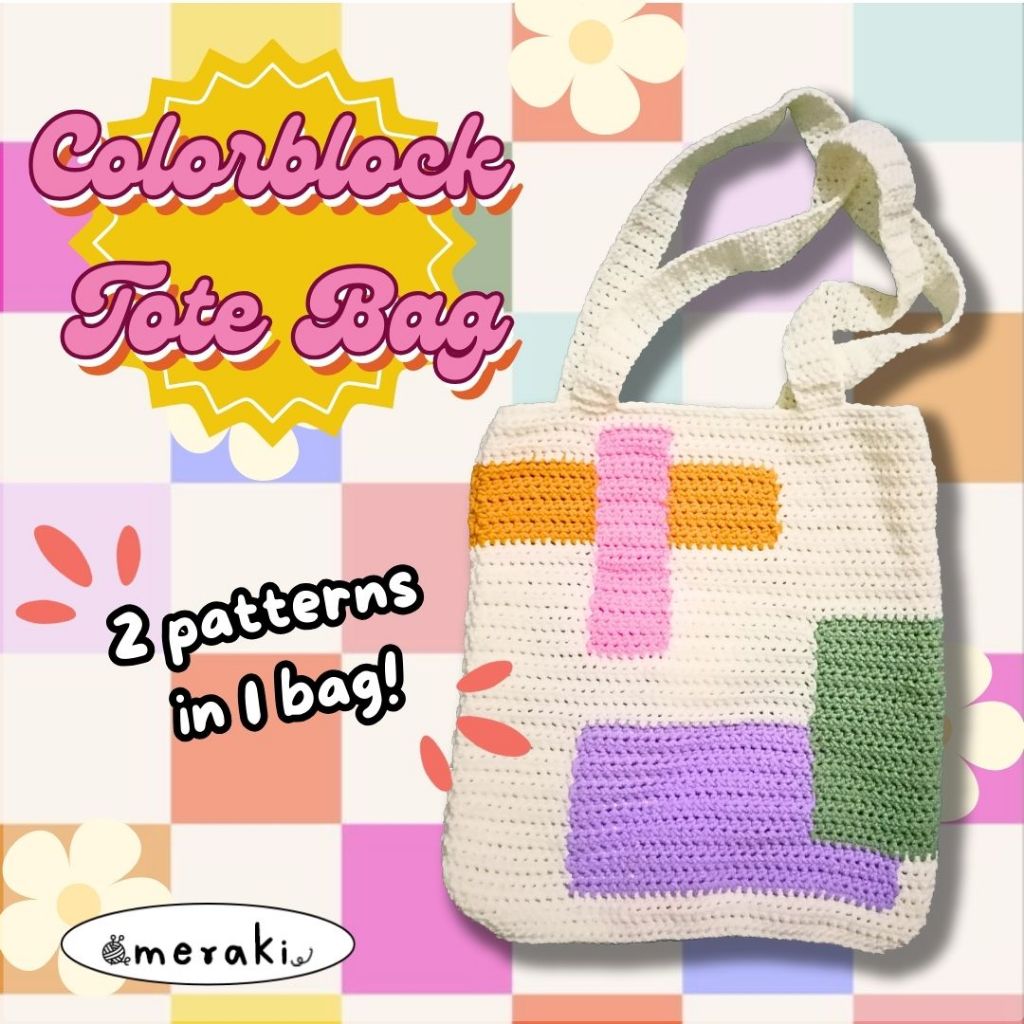 Colorblock Tote Bag (Handmade Crochet) | Shopee Philippines