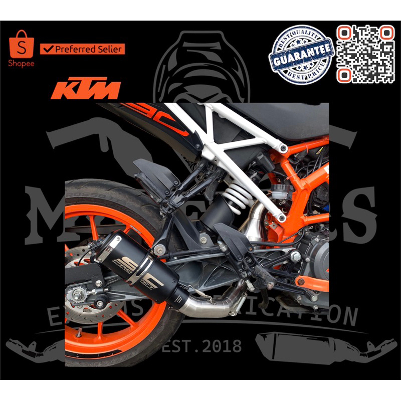 NEW! KTM DUKE and RC 200/390 (v1/v2/Bs6) Adjustable Elbow Midpipe with ...