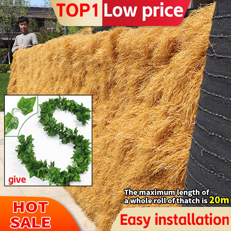 Outdoor imitation thatch artificial grass mat straw roof decor thatch ...