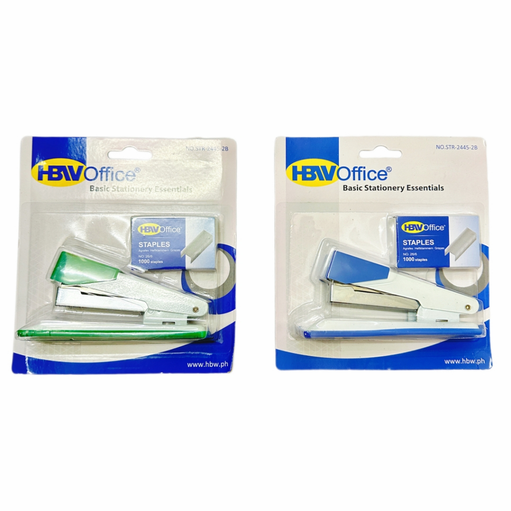 HBW OFFICE BASIC STATIONERY ESSENTIALS STAPLERS WITH WIRES | Shopee ...
