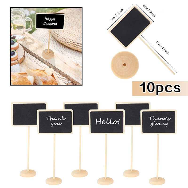 10pcs Mini Chalkboard Sign Weddings Place Cards Blackboard Message ...