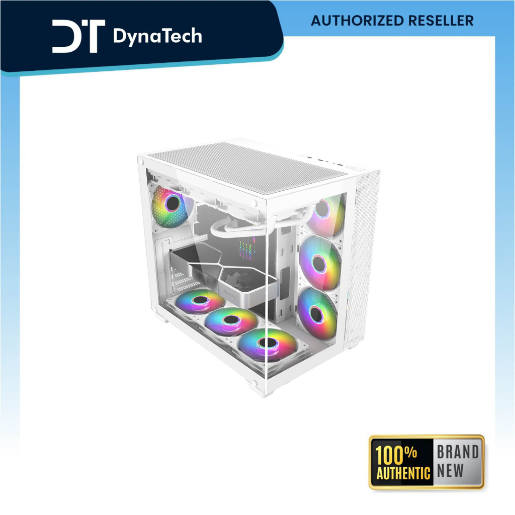 Trendsonic Frontier Igloo IG30A White Dual Chamber Gaming ATX Case with ...