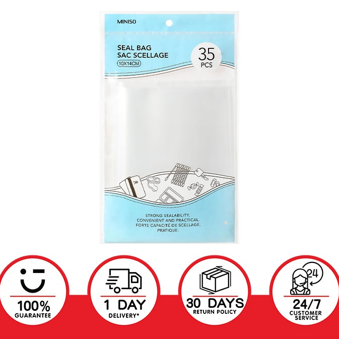 Miniso Seal Bag 10 14Cm 35Pcs | Shopee Philippines