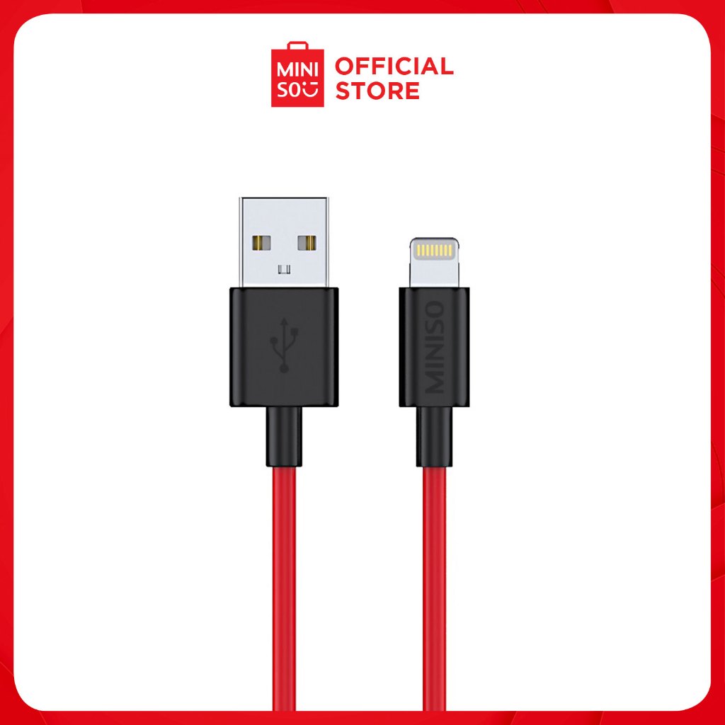 MINISO Charging Cable with Lightning Connector for Apple | Shopee ...