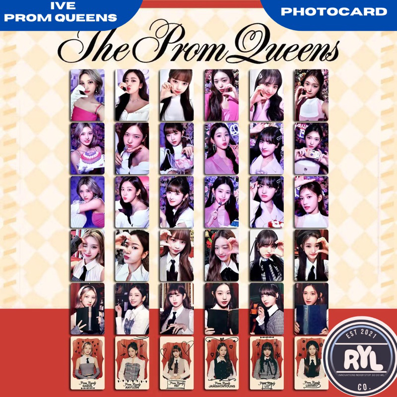 [6 pcs/set] IVE ‘The Prom Queens’ Album Photocards with BACK print ...