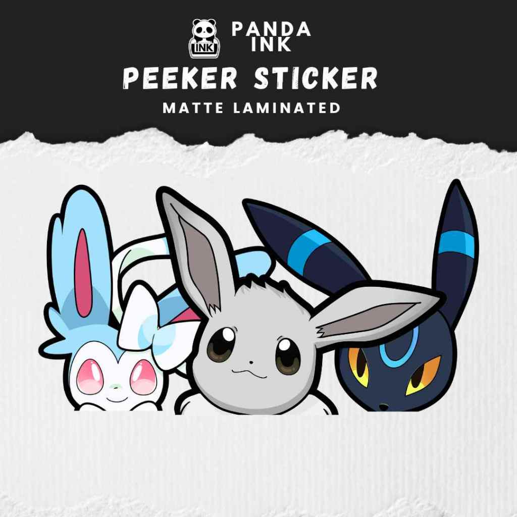 Pokemon Peeker Shiny Evee Evolution Waterproof Vinyl Laminated Matte ...