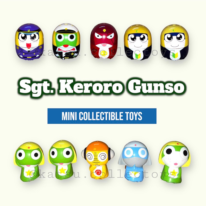 Sgt Frog Keroro x Nestle Collectible Toys Balancer & Finger Puppet ...