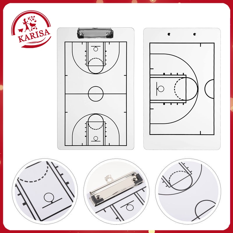 Basketball Coaching Board Double-Sided Full and Haft Court Marker ...