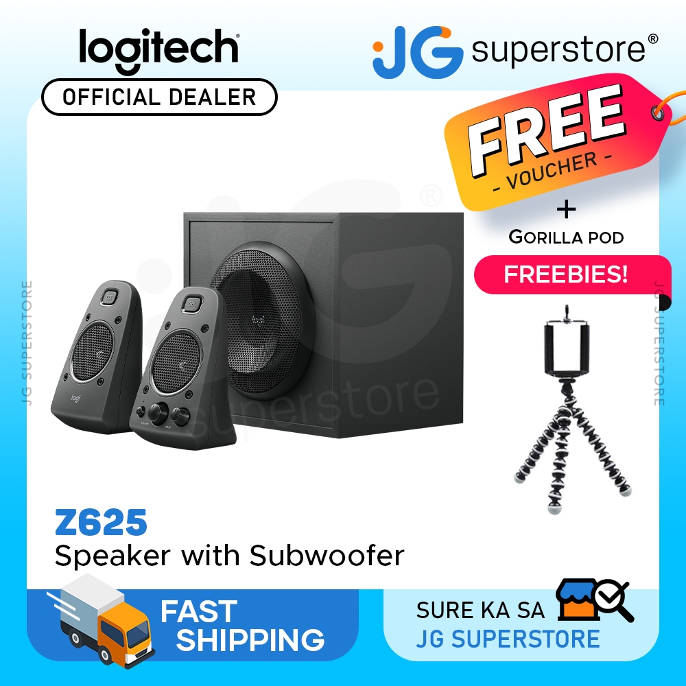 Logitech Z625 THX Certified 2.1 Speaker System 400W with Subwoofer, 3.5mm RCA Input for PC and ...