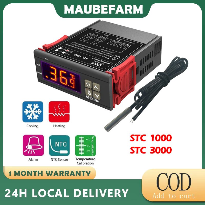 STC-3000 220V Digital Incubator Temperature Controller Thermostat ...