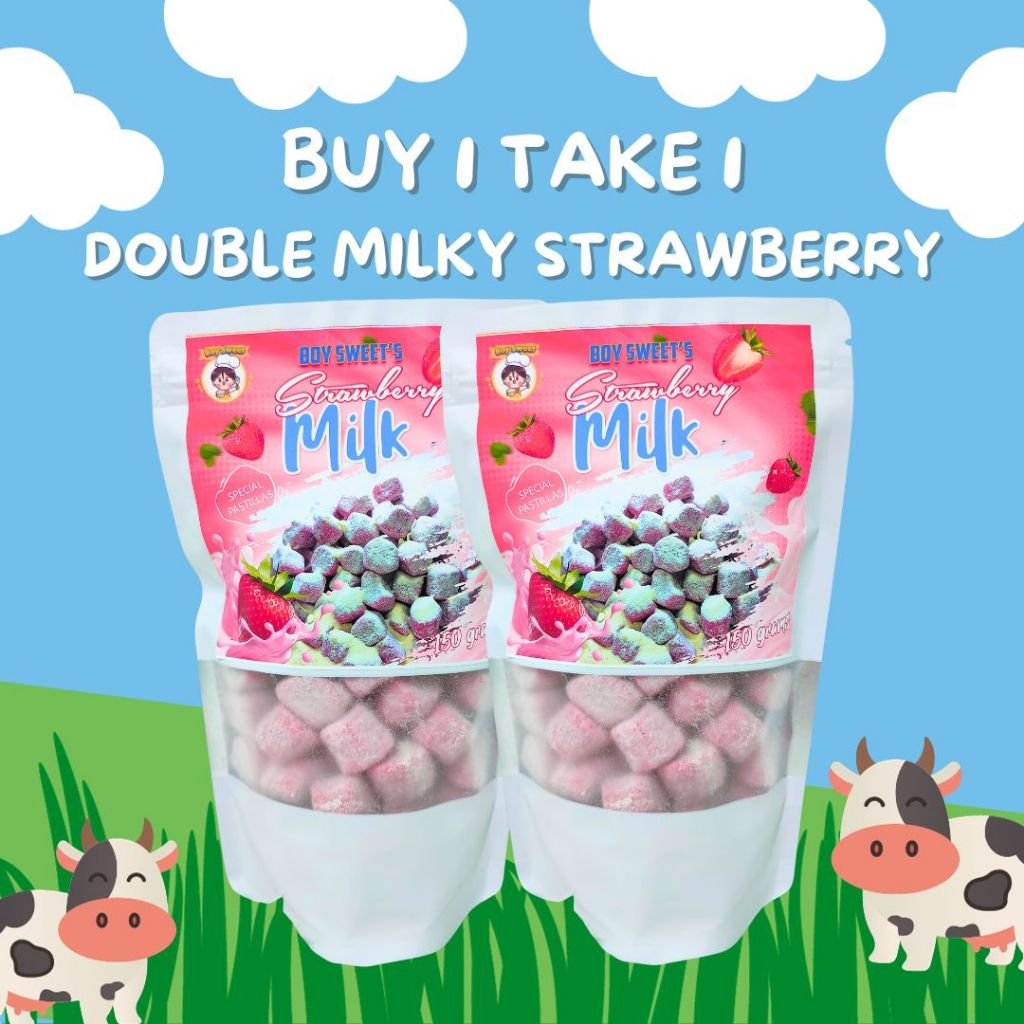 Pochiberry BoySweet Milky Strawberry Chewy Milk Candy Pastillas 150g ...
