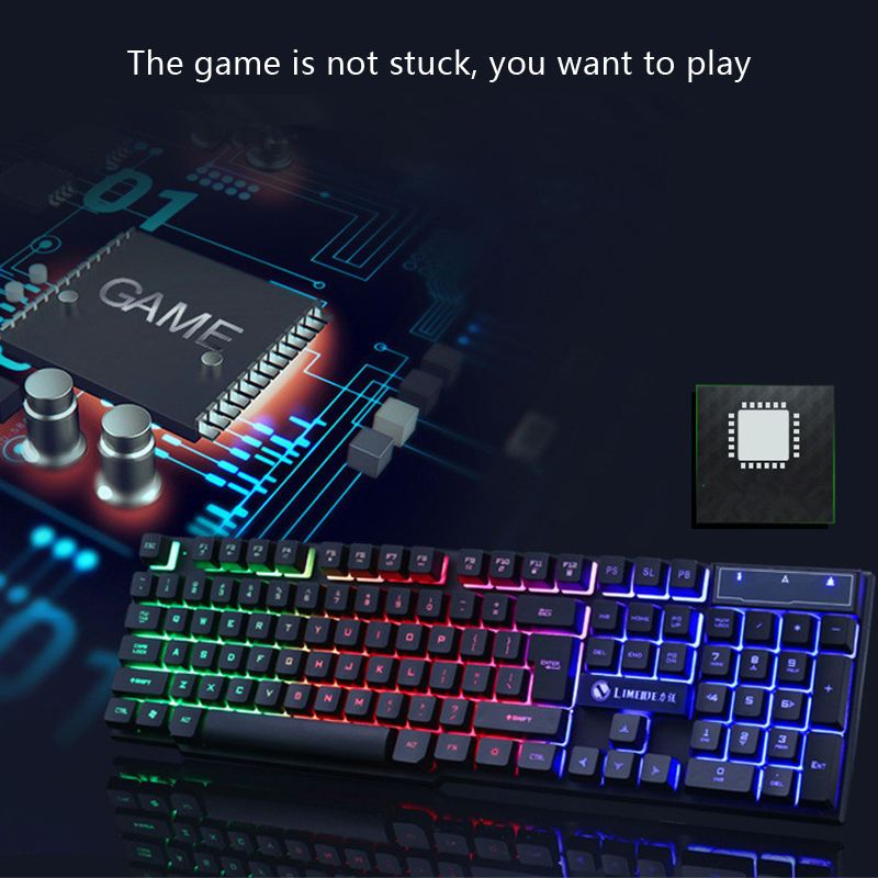 2-piece/set G21B USB wired game keyboard, color floating keyboard ...
