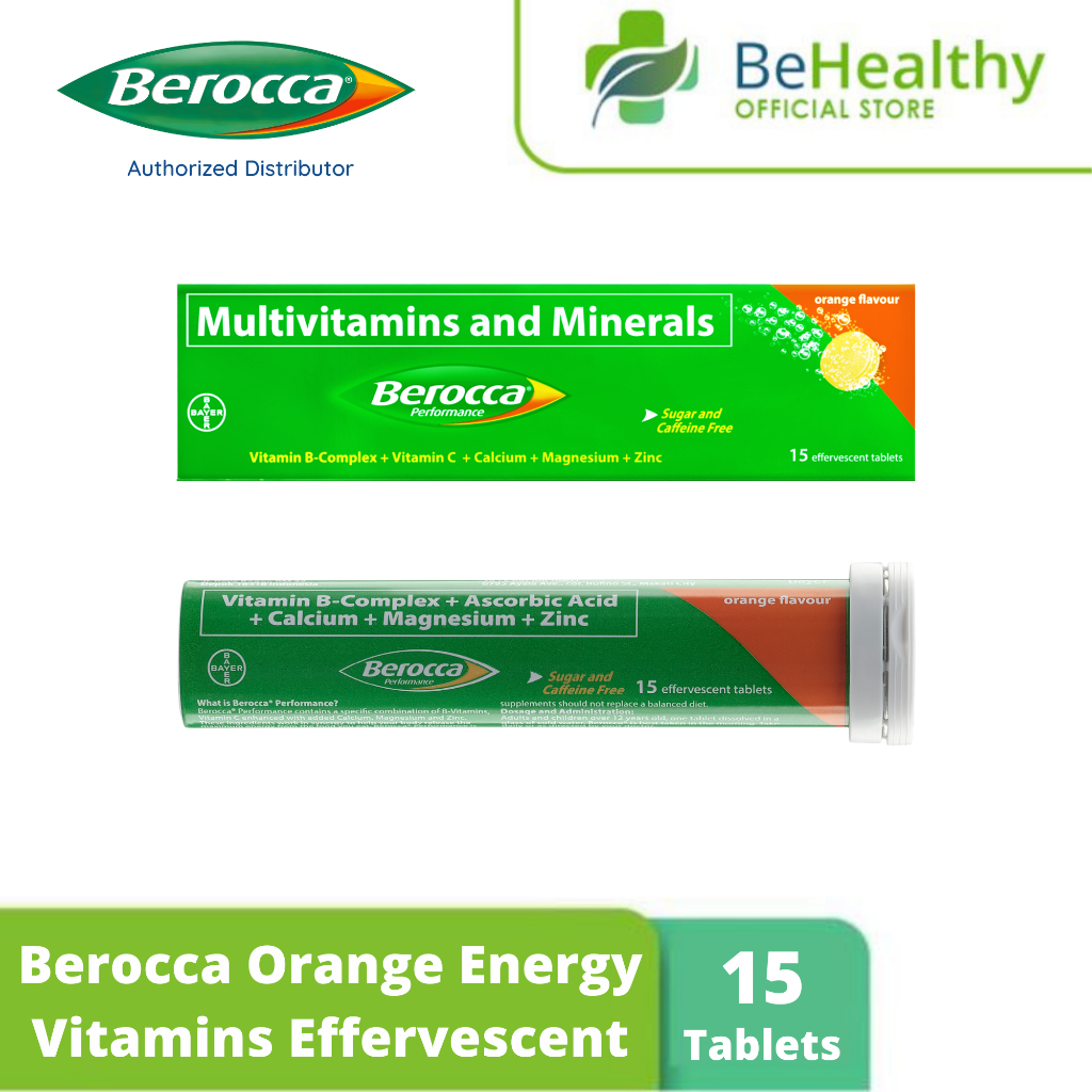 Berocca Orange Energy Vitamins Effervescent 15 Tablets | Shopee Philippines