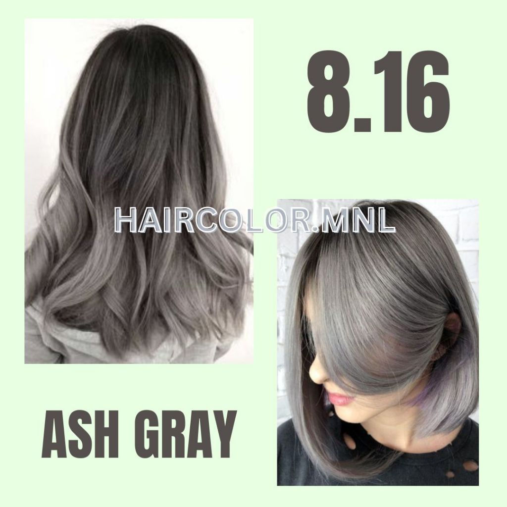 BREMOD 8.16 ASH GRAY HAIR COLOR SET WITH OXIDIZER (100ML) | Shopee ...