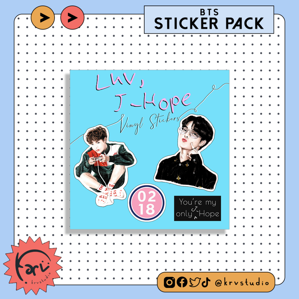 Luv, BTS: J-Hope | KPop Vinyl Stickers | Bangtan sticker, BTS merch ...