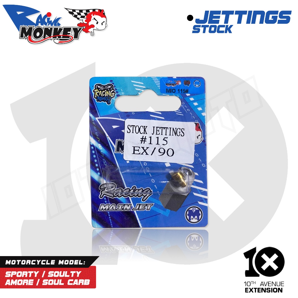 10thX Racing Monkey Stock Jettings/Stock Carburetor Jettings for Mio ...