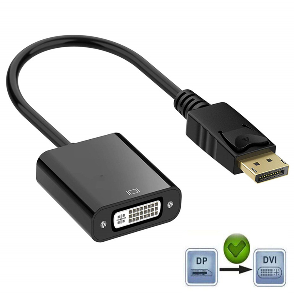 HD 1080P Display Port DP to DVI Adapter DisplayPort to DVI Cable ...