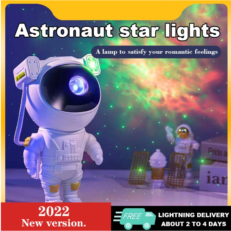 Astronaut Starry Sky Projector Lamp Galaxy Night Light For Bedroom Gift ...