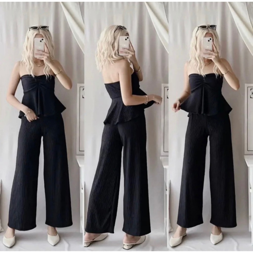 PATTY PEPLUM Terno top and Pants Coordinates for Women Rich tita outfit ...