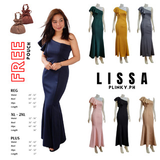 LISSA - One Shoulder Ladies Gown Wedding Bridal Ninang Sponsor Debut Women’s Maxi Long Dress ...