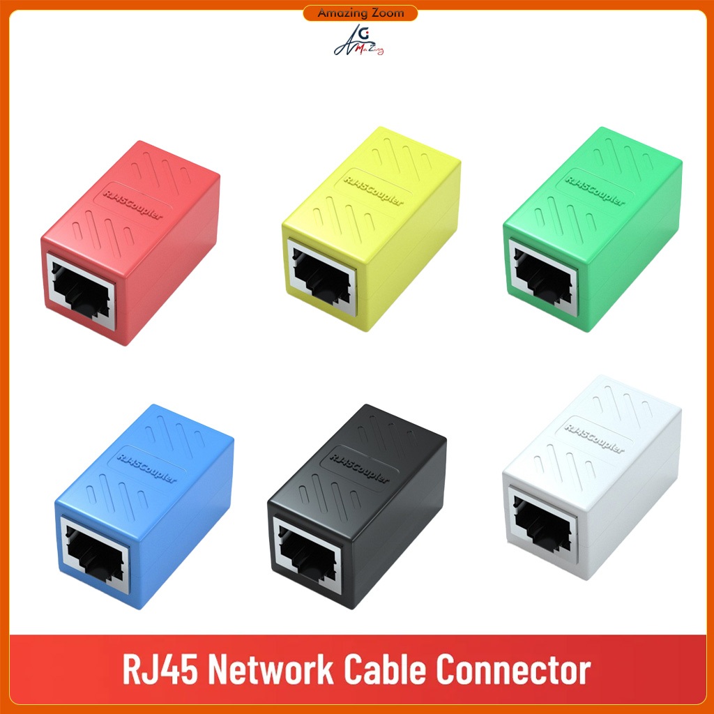 RJ45 Coupler, Cat6 RJ45 Coupler Ethernet Extension, Network Connectors ...