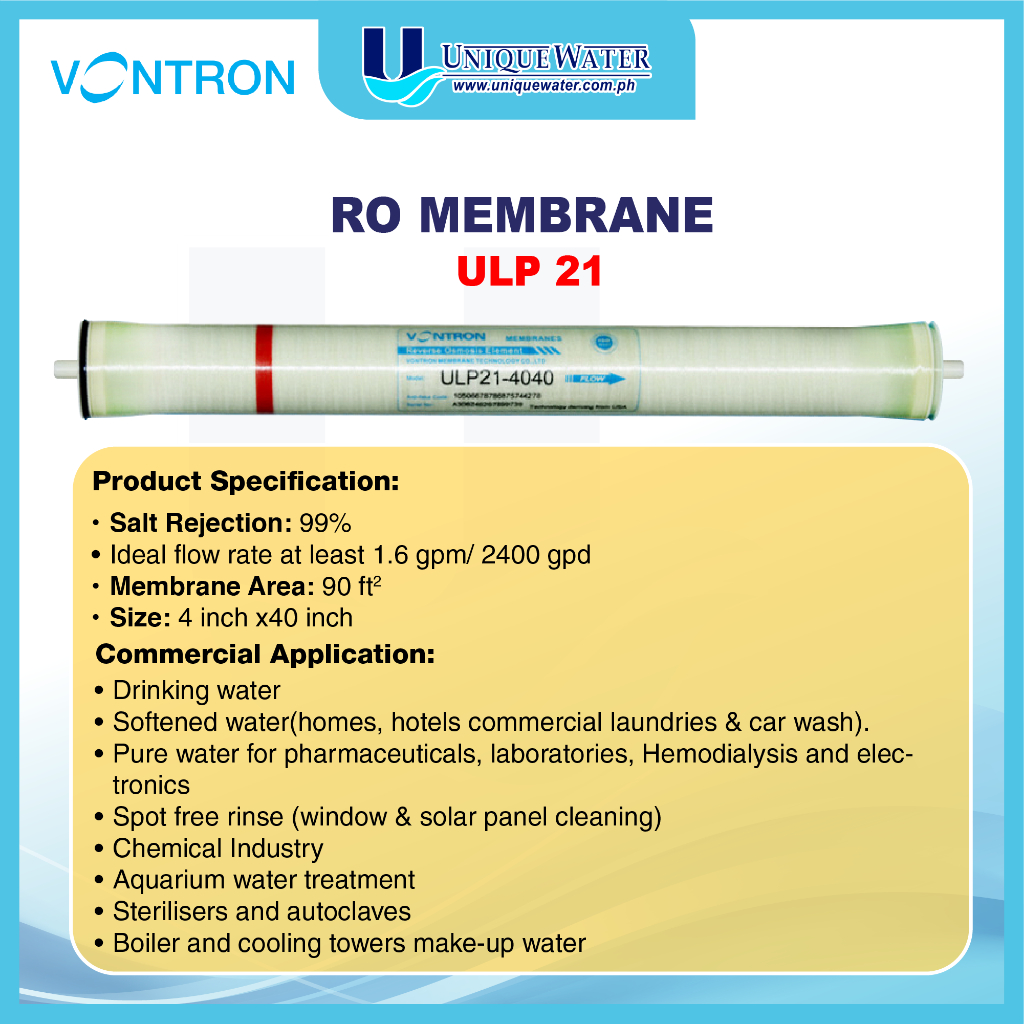 Vontron ULP 21-4040 Reverse Osmosis Membrane | Shopee Philippines