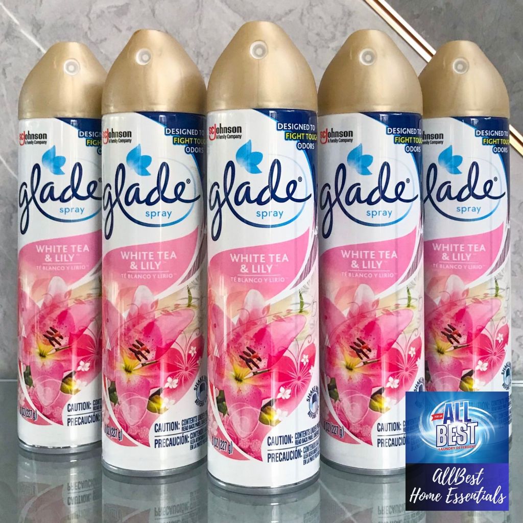 Glade Air Spray/Air Freshener White Tea and Lily 227g 100% Original ...