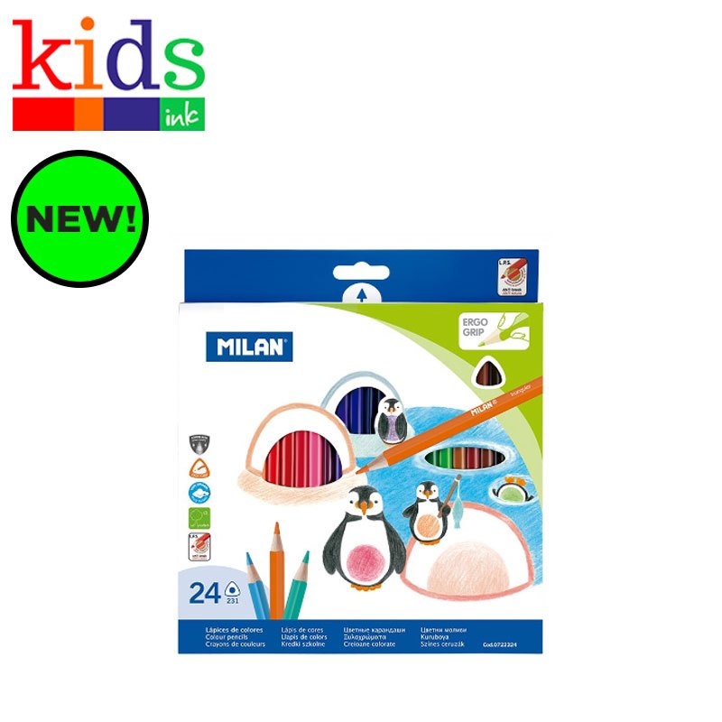 Milan Colored Triangular Pencils, 24 Pieces - Kids Ink | Shopee Philippines