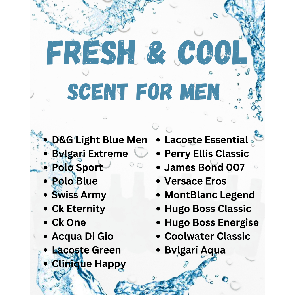 Fresh & Cool Scent Inpired Perfume for men (85ml bottle 20% Oil Base ...