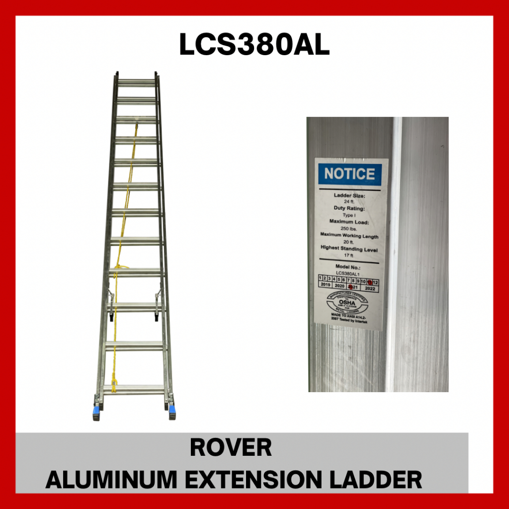 Rover Aluminum Extension Ladder 12+12 steps | Shopee Philippines