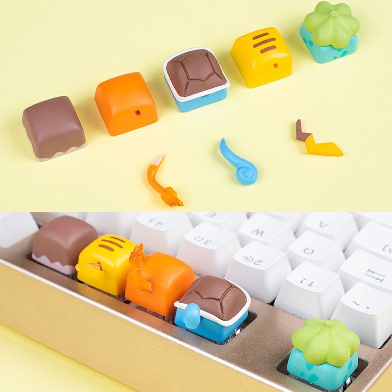 DIY Personalized Mechanical Keyboard Keycaps Pokemon Cartoon Keycap ...