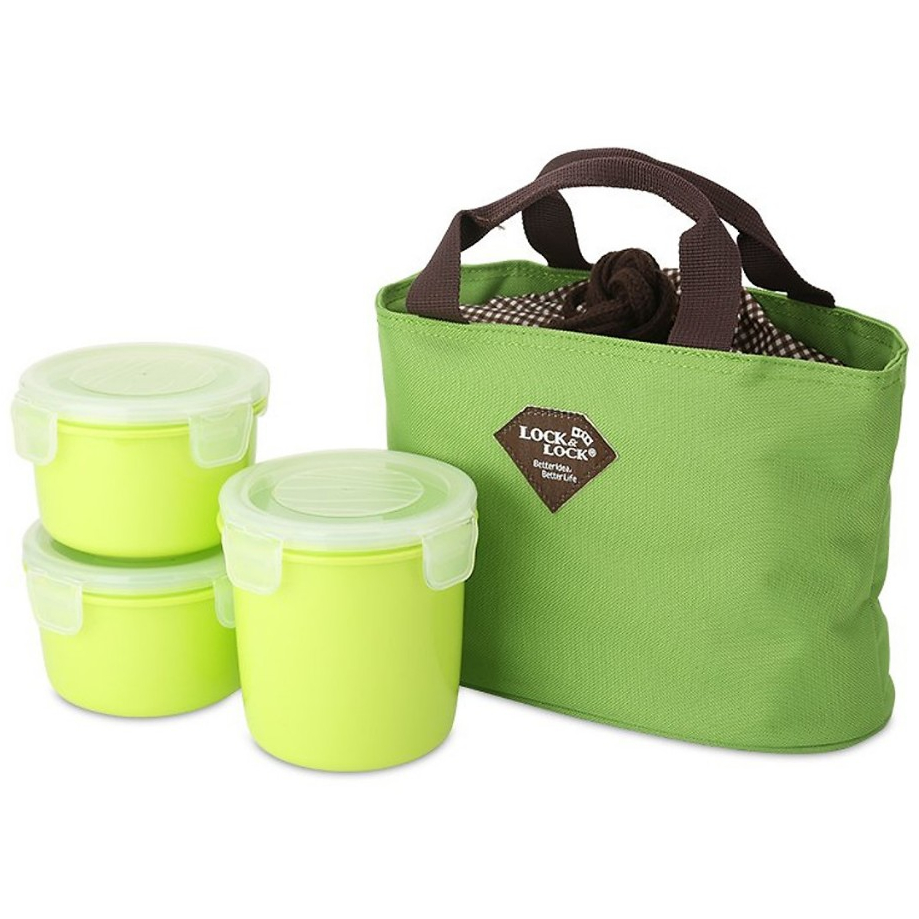 LocknLock Insulated Lunch Bag Set (GREEN) | Shopee Philippines