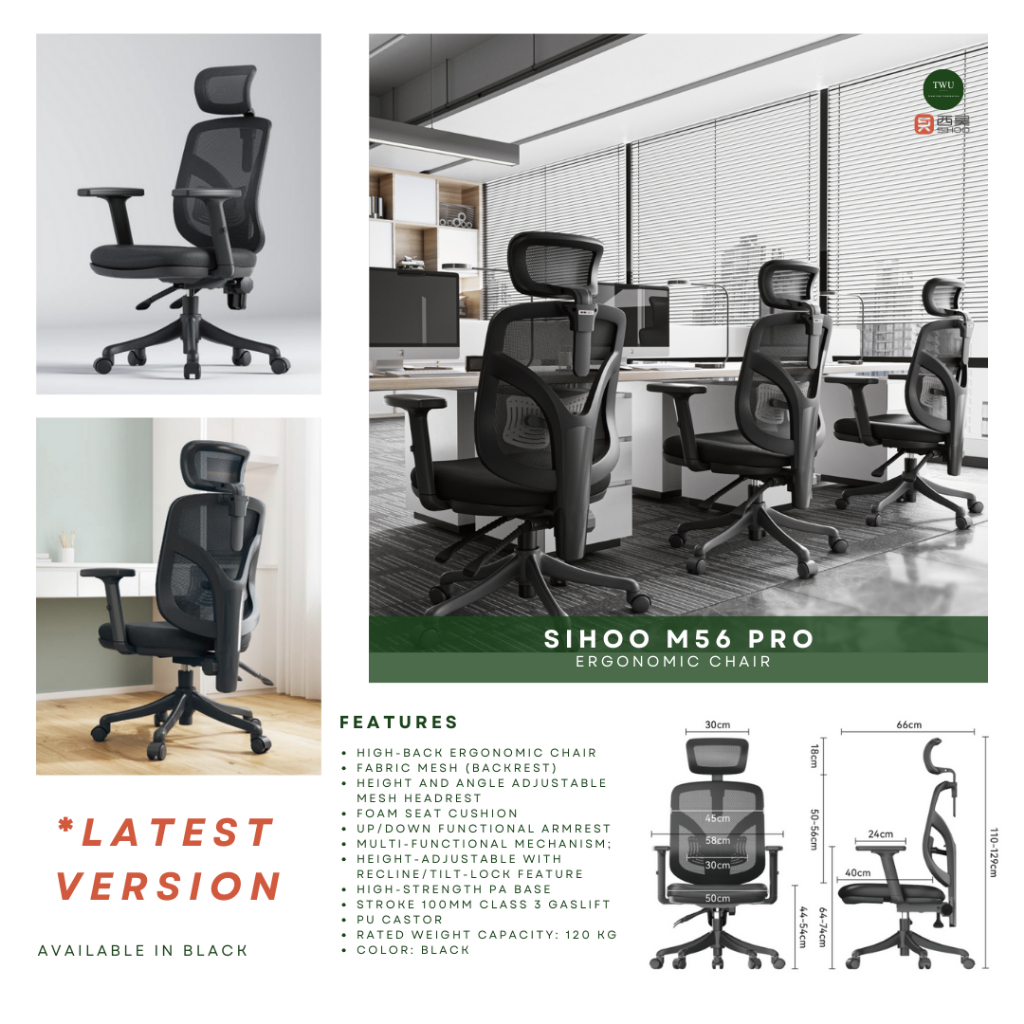SIHOO M56 PRO [Latest Version] Ergonomic Office Computer Gaming Desk ...