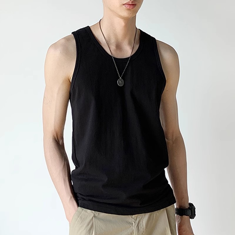 Men'S Cotton Plain Sando Body Fit Vest Tanks Top Plain Muscle Basic ...