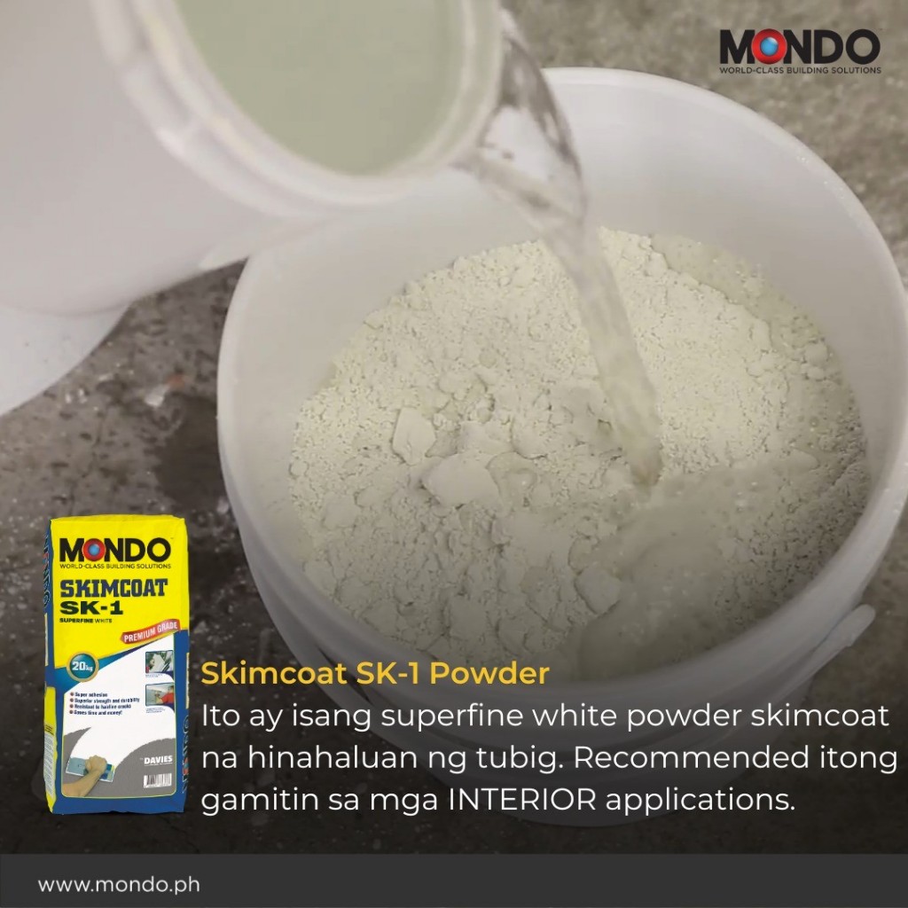 SK-1 Mondo Skimcoat Superfine White Powder 20KG | Shopee Philippines