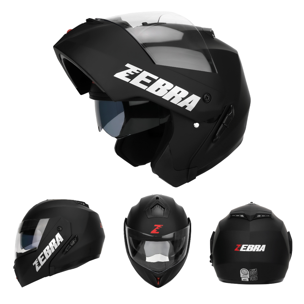ZEBRA Full Face Men's Modular helmet dual visor helmet for motorcycle ...