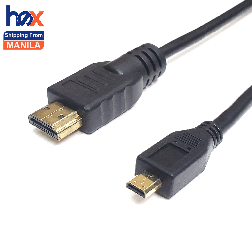 Micro HDMI to HDMI Cable 1.5M Compatible GoPro Sony Camera Video ...