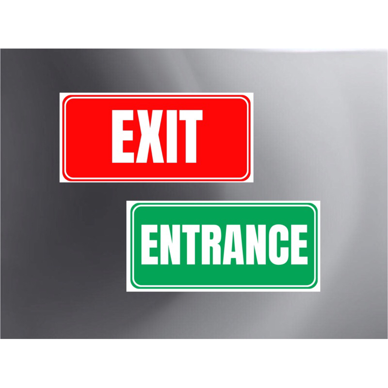 Entrance / Exit signage vinyl sticker | Shopee Philippines