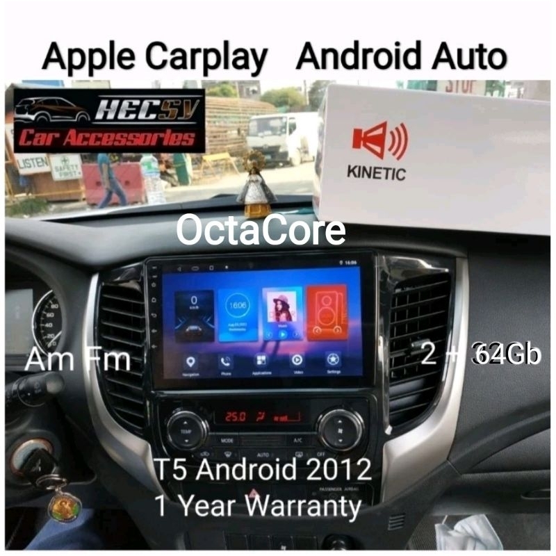 Montero Triton Strada 2016-2023 Android Head Unit Stereo APPLE CARPLAY ...