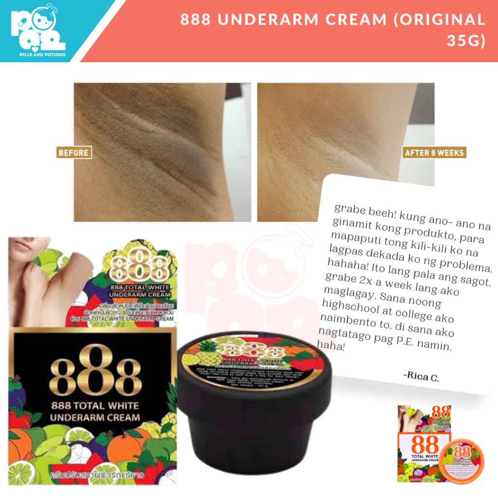 888 Original Underarm Whitening & Smoothing Cream 35g | Shopee Philippines