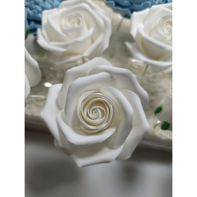 white rose edible cake topper | Shopee Philippines