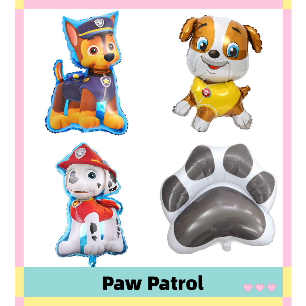 1Pcs Paw Patrol Cartoon Shaped Foil Mylar balloons Kids Toy Birthday ...