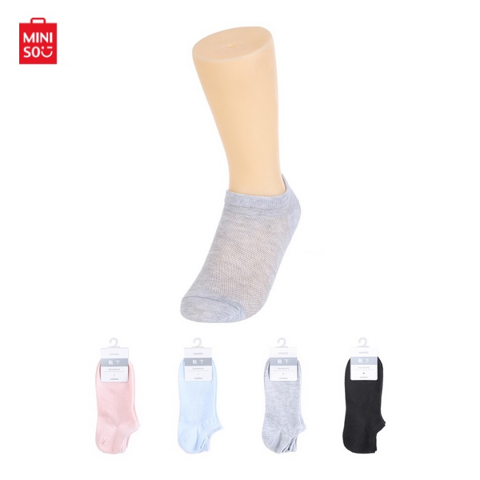 Miniso Men and Women Low Cut Socks Solid Colors and Athletic Low Cut ...