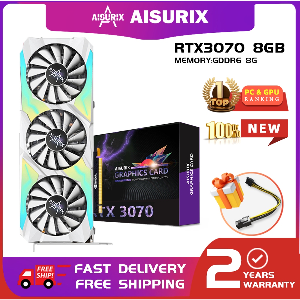AISURIX RTX3070 8GB New Graphics Card GDDR6 Video Graphics Card ...